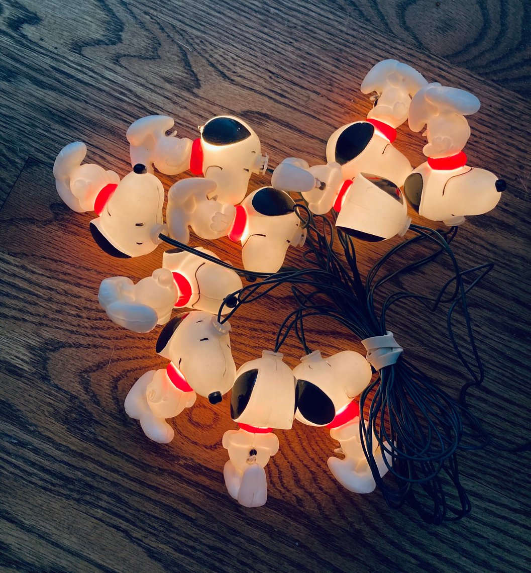 Vintage Snoopy Peanut String of Lights -Plug In by LeChalet | Le Chalet ...