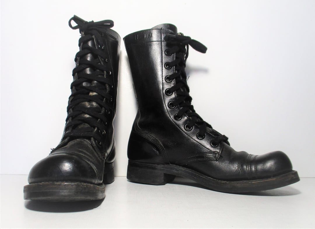 Vintage General Shoe Co. Combat Boots, 5 N Men, Black Leather | Mezcal ...