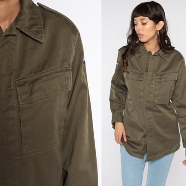 Dutch Army Shirt 80s Olive Drab Green Uniform | Shop Exile - Tucson, AZ ...