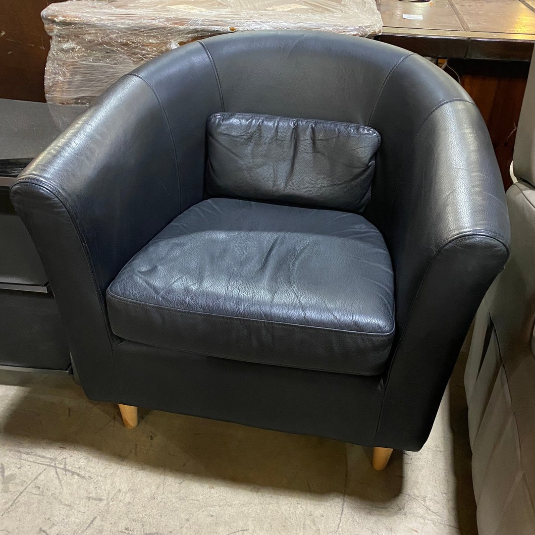 Black Leather IKEA Tullsta Chair Community Forklift Edmonston MD