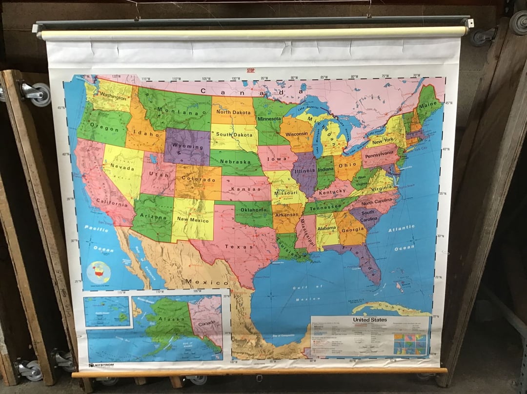 Nystrom Maps of the United States and the World (Seattle) | Second Use ...