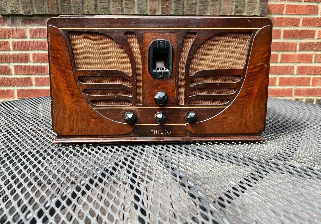 1934 Philco Butterfly AM Shortwave Art Deco Radio, Elec Restored 45C ...