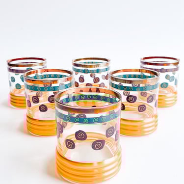 1990s Spiral Ribbed Rocks Glasses, set of 6 | Lost Girls Vintage ...