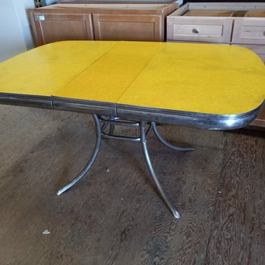 Retro Yellow Formica Table, 59.75 x 39.75 x 30 | Earthwise Architectual ...