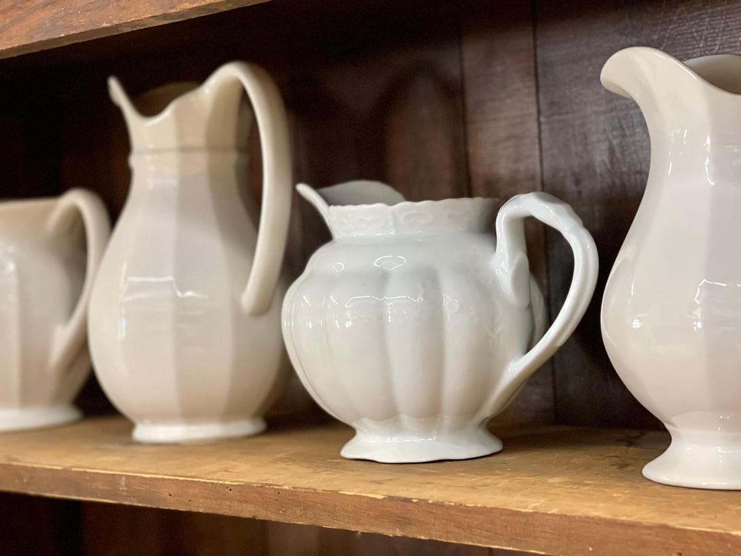 White Pitcher | White Pitchers | Ironstone Pitcher | Modern Farmhouse ...