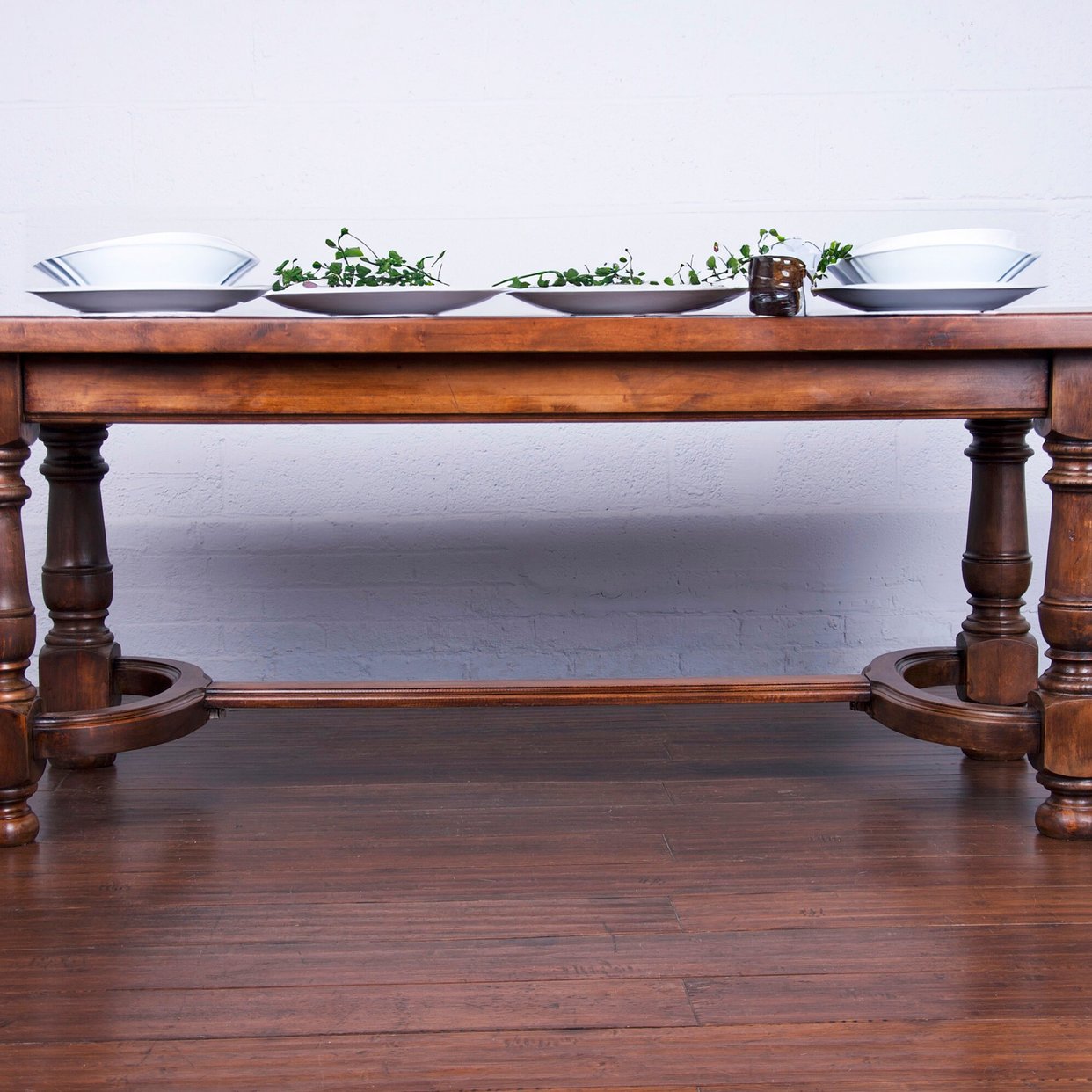 Country French Provincial Farmhouse Style Birch Trestle Dining ...