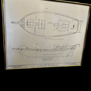 Line Drawing - Sloop - William Wesley - | Annapolis Maritime Antiques ...