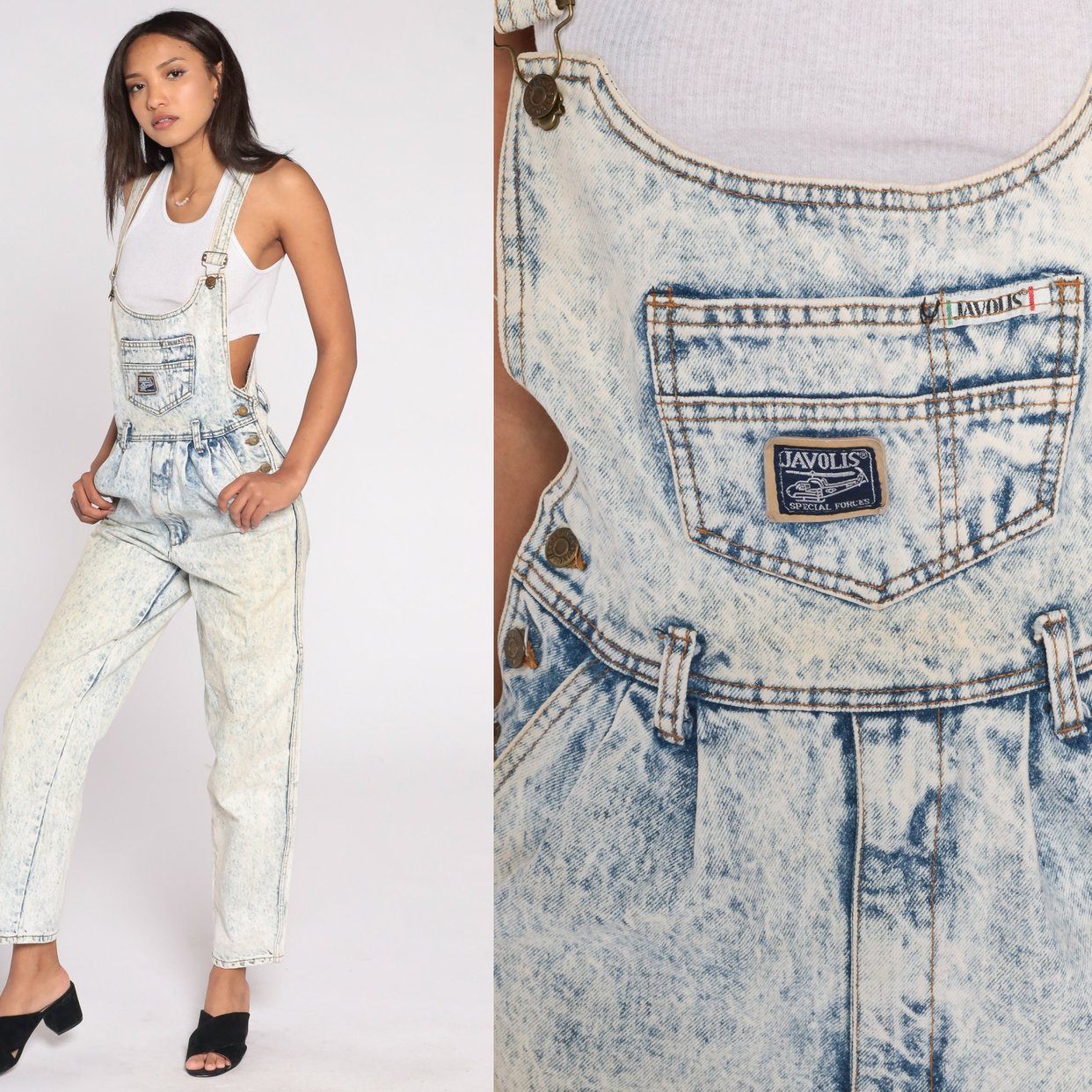 Acid Wash Denim Overalls 90s Denim Bib Overalls | Shop Exile - Tucson ...