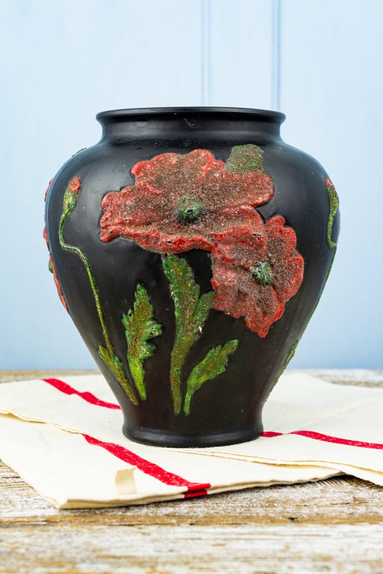 Antique Tiffin Art Glass Poppy Vase | Posh Chicago | Chicago, IL