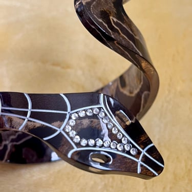 1980s Acrylic Snake Bangle Asp Rhinestones | Amalgamated Costume and ...
