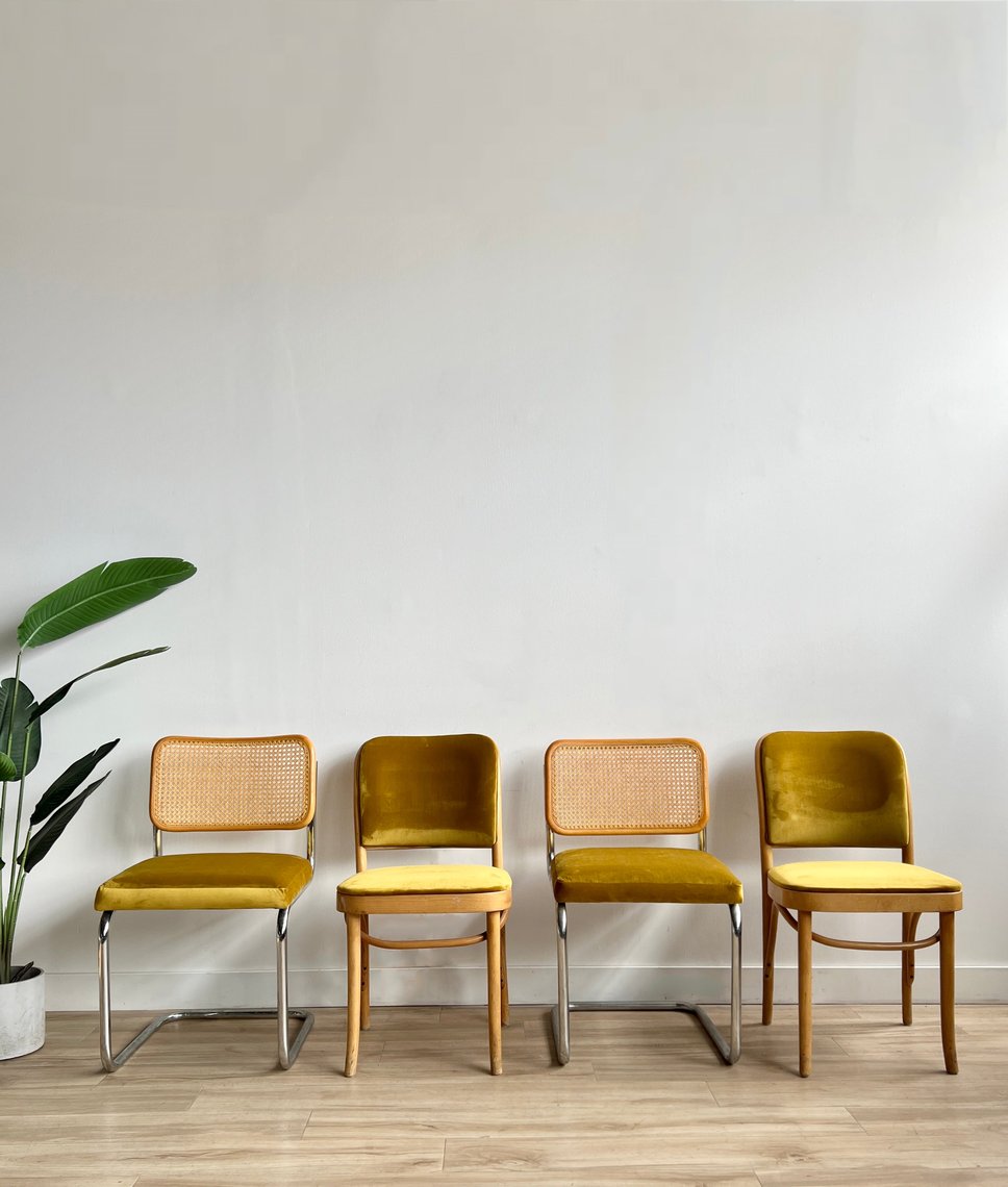 Two Pair of Vintage Cesca Style and Thonet Dining Chairs | Home ...