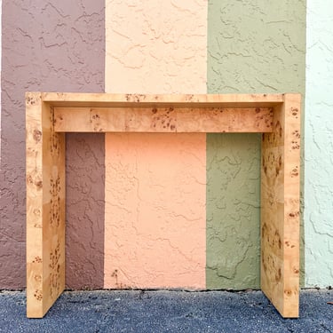 Modern Burl Wood Console Table | Palm Beach Regency | Lake Park, FL