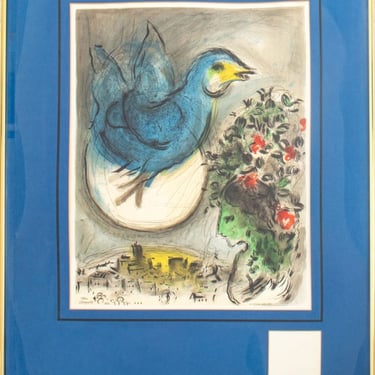 Marc Chagall "Blue Bird" Lithograph, 1968 | Showplace Antique + Design ...