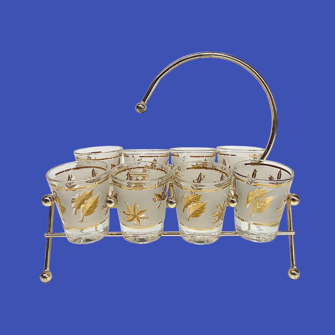 Vintage Starlyte Shot Glass Set and Carrier Retro 1960s Mid ...