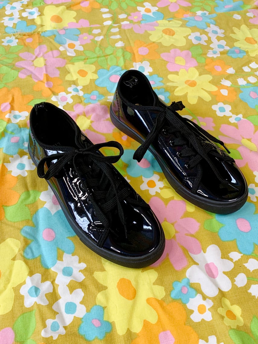 Black Patent Leather Sneakers | Prototype Vintage | Austin, TX