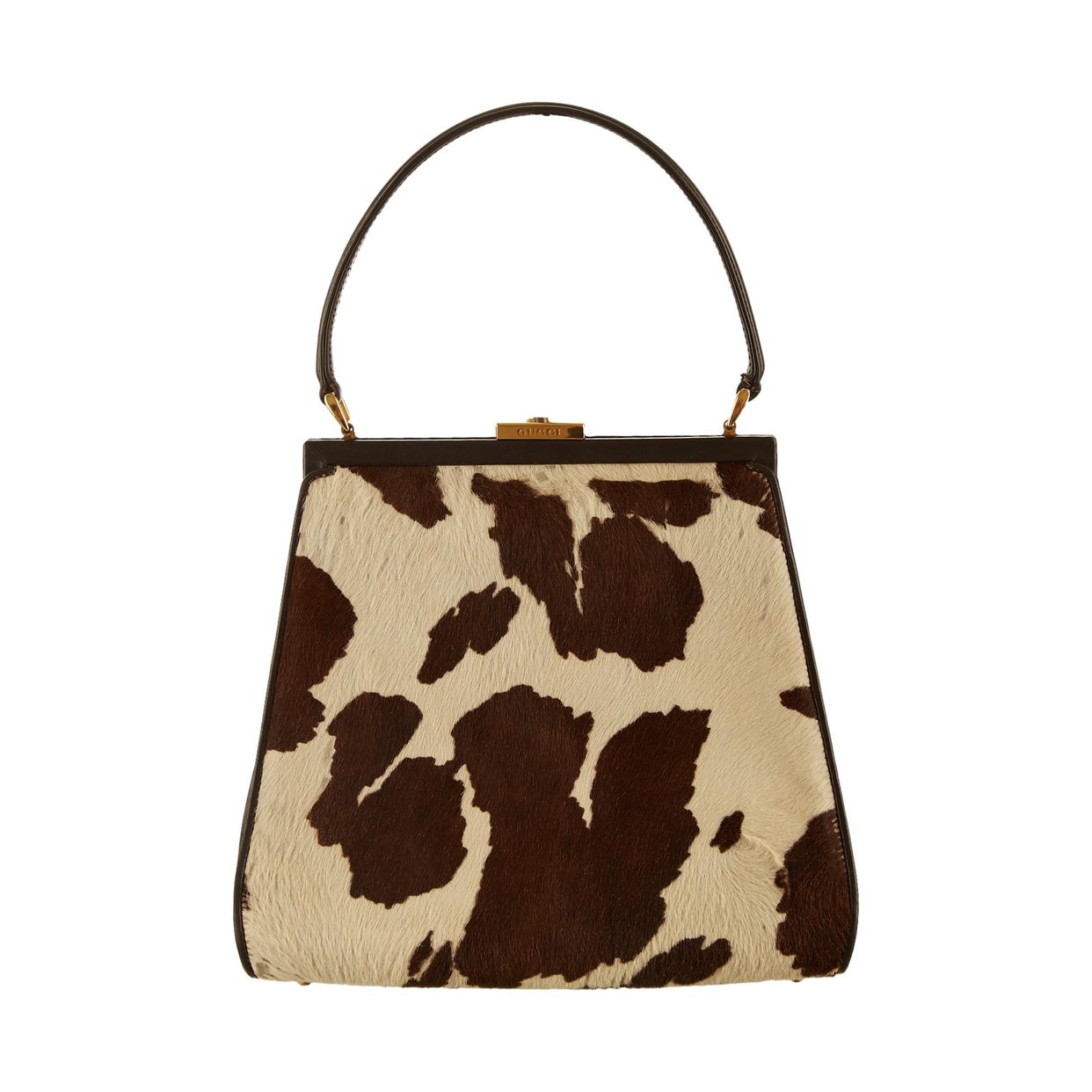 Gucci Brown Cow Print Top Handle Bag | Treasures of NYC - New York, NY ...