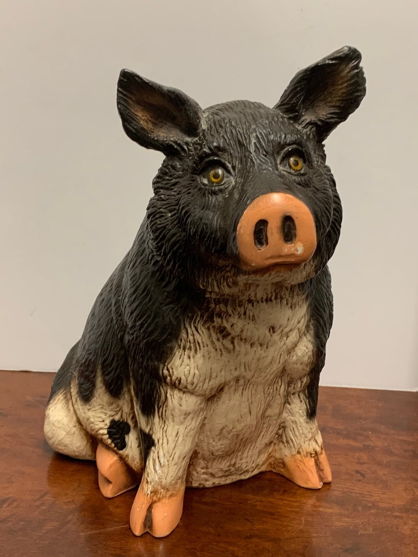 1984 UM Grinning Pig with Glass Eyes | MOB Vintage | Kensington ...