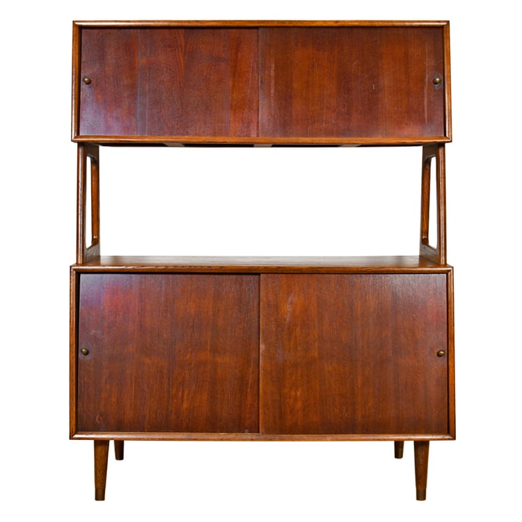 Walnut Double-Decker | Angular Highboard | Room Divider | Modern Mobler ...