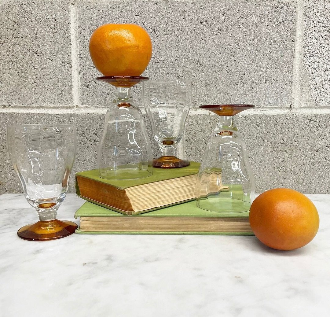 Vintage Drinking Glasses Retro 1970s Fostoria + Mid Century Modern ...