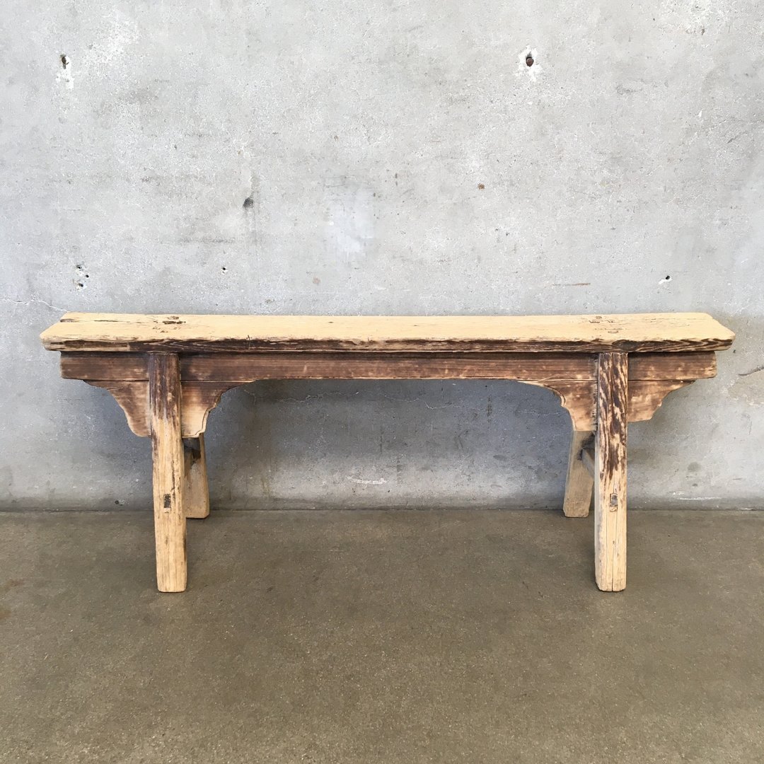 Rustic Elm Bench | Urban Americana | Long Beach, CA