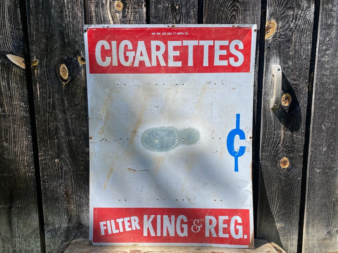 Large Metal Tobacco Sign -- Large Metal Sign -- Cigarette | Filosaphy ...