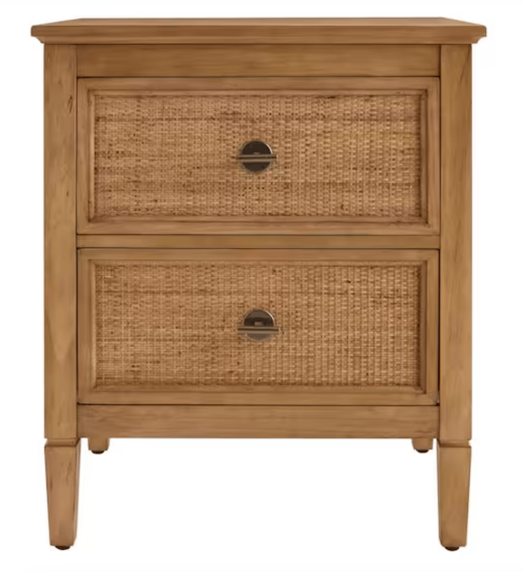 Marsden Patina Wood Finish 2-Drawer Cane Nightstand | What's New ...