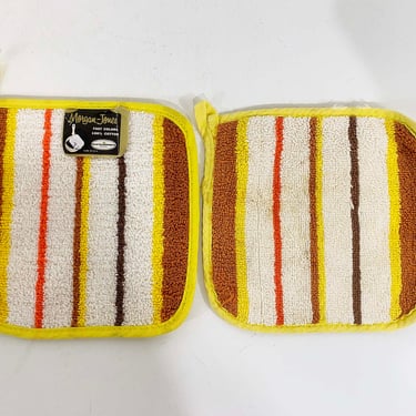 Vintage Oven Mitt Pot Holder Set of 2 Pair | Check Engine Vintage ...