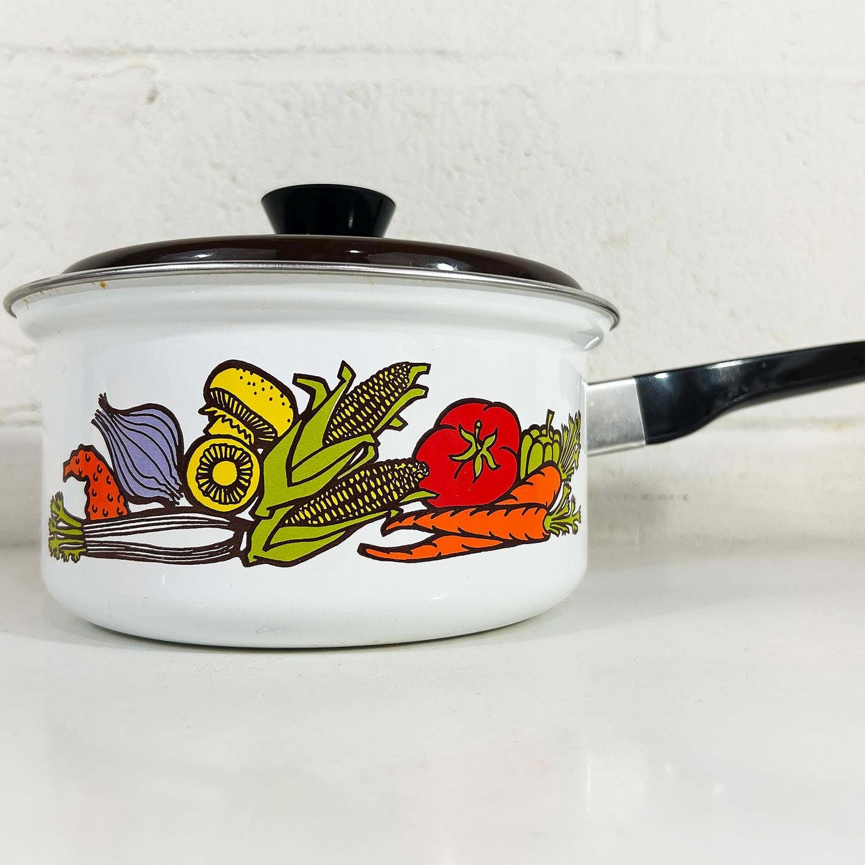 Vintage Garden Vegetable Pot Fingerhut 1975 Farmhouse Decor Saucepan ...