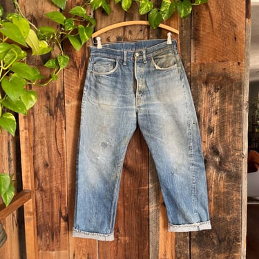 Vintage Levis 501's Faded distressed workwear jeans 1960's Vintage Levis 501's Faded distressed workwear jeans 1960's