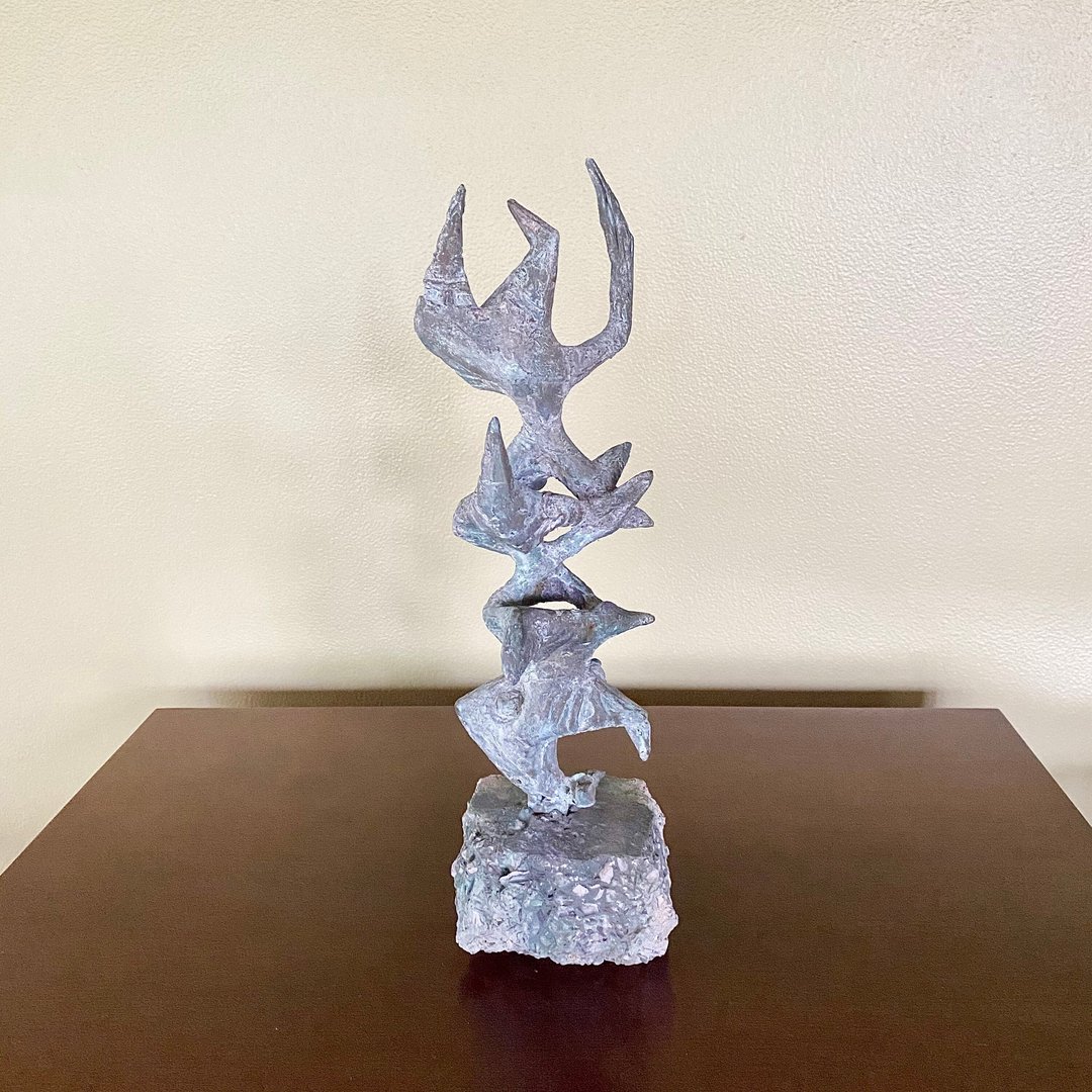 John Clague 1960's Midcentury Modern Abstract solid bronze sculpture ...