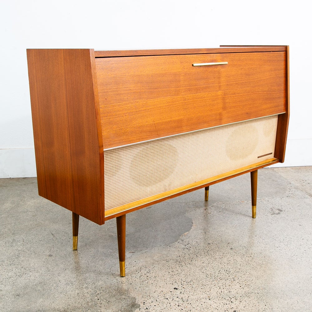 Mid Century Modern Stereo Console Telefunken Record Player | Midcentury ...