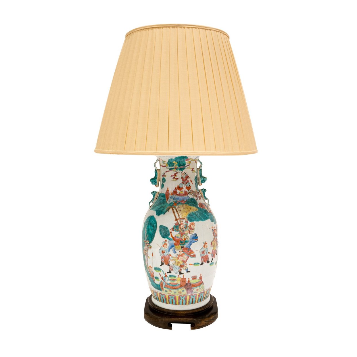 Superb Artisan Chinese Porcelain Table Lamp on Carved | Lobel Modern ...