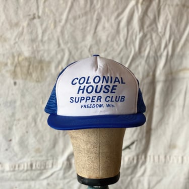 Vintage Freedom Wisconsin Colonial House Supper Club Snapback Mesh Hat ...