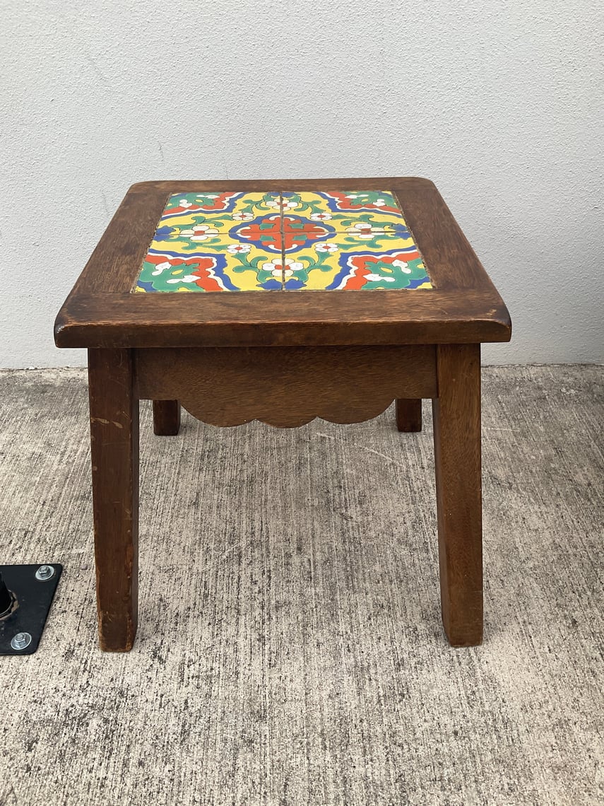 Spanish Revival Style Tile Top Table | Revival Vintage | North Loop ...