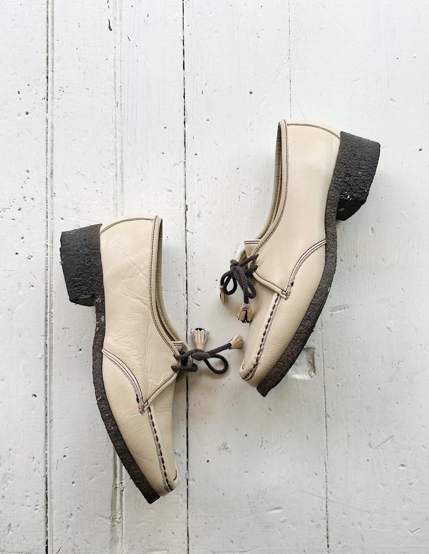 1970s Crepe Sole Leather Moc Toe Shoes | Wayward Collection ...
