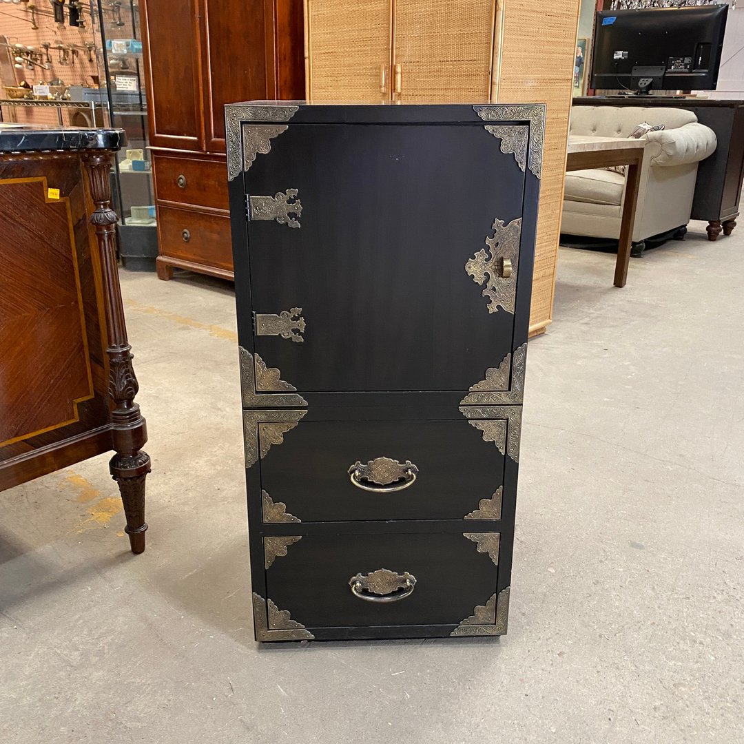 Black Cabinet with Asian Style Hardware by Thomasville Furniture ...