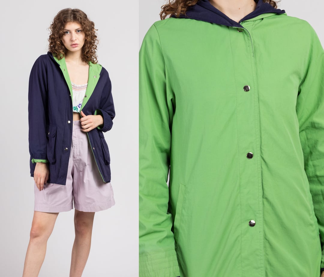90s Purple and Green Reversible Jacket - Medium | Vintage Retro ...