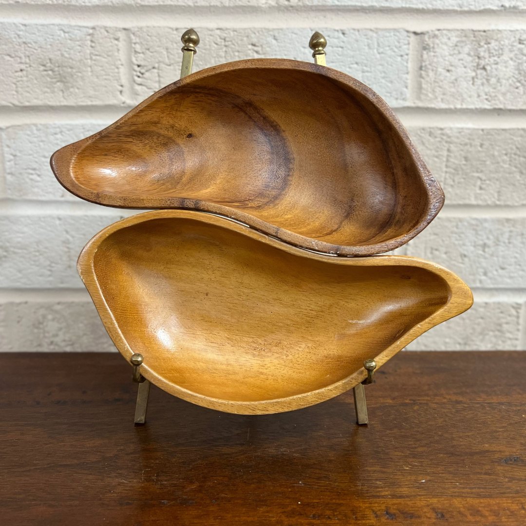 Vintage Handcrafted Wood Candy Nut Dishes, Authentic Phillipines Made ...