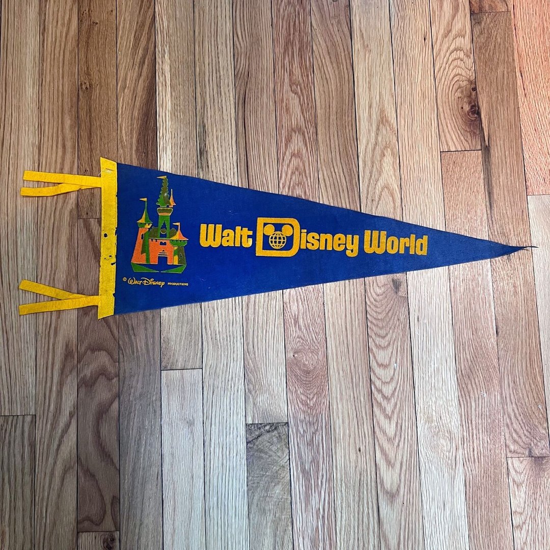 Vintage Walt Disney World Pennant Walt Disney Productions Cinderella ...
