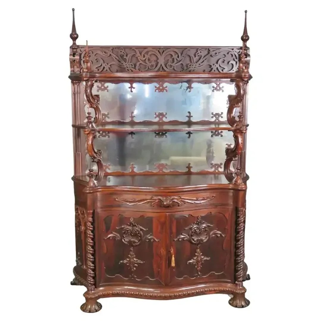 Rare Rosewood American Victorian Etagere Attributed to Alexander Roux ...