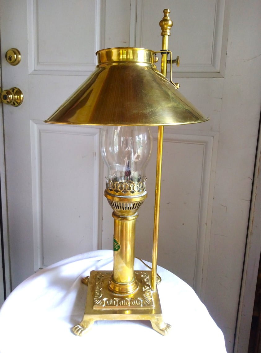 VINTAGE Paris Orient Express Brass Lamp, Retro Home Decor | 3 Girls ...