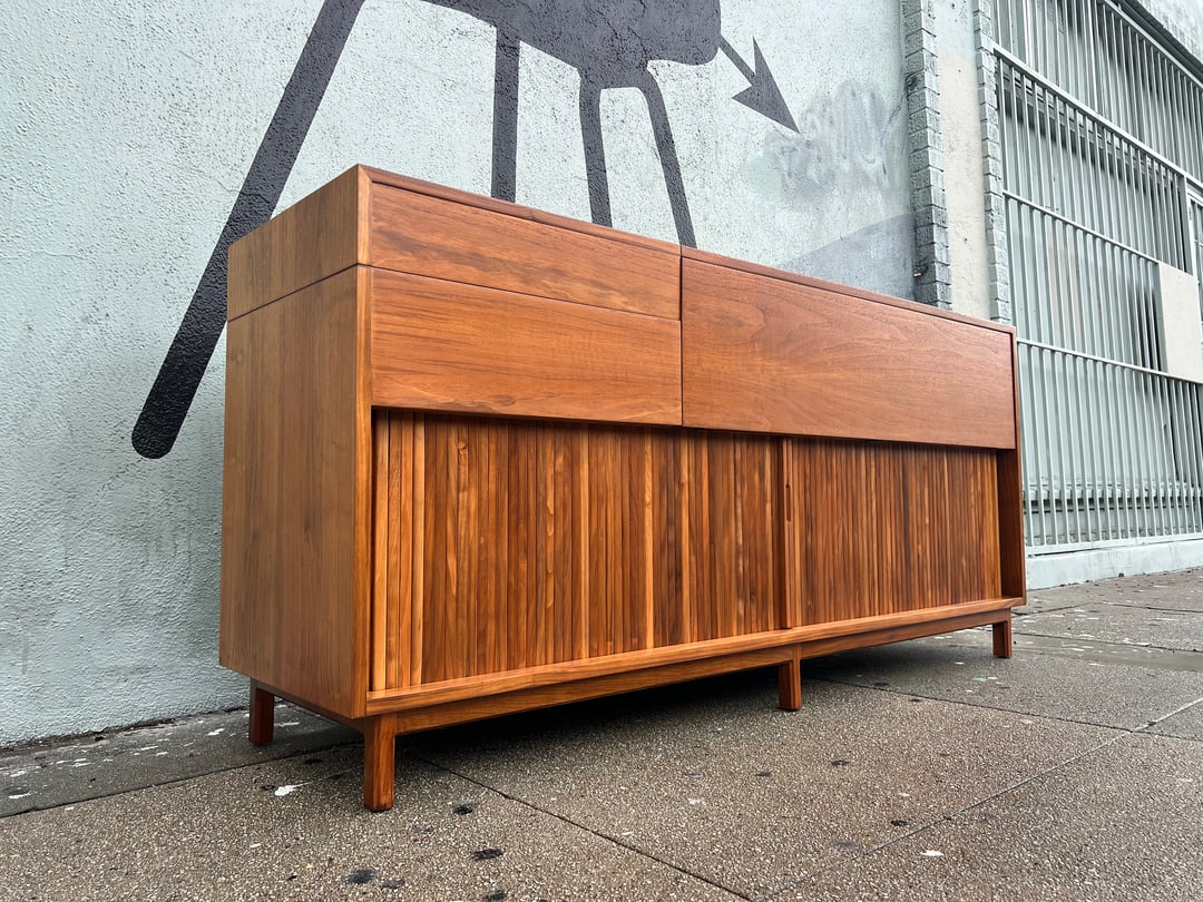 Mid Century 1960s Stereo Console with Tambour Doors | The Hunt Vintage ...