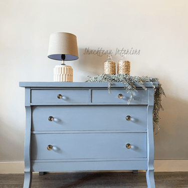Antique blue dresser store