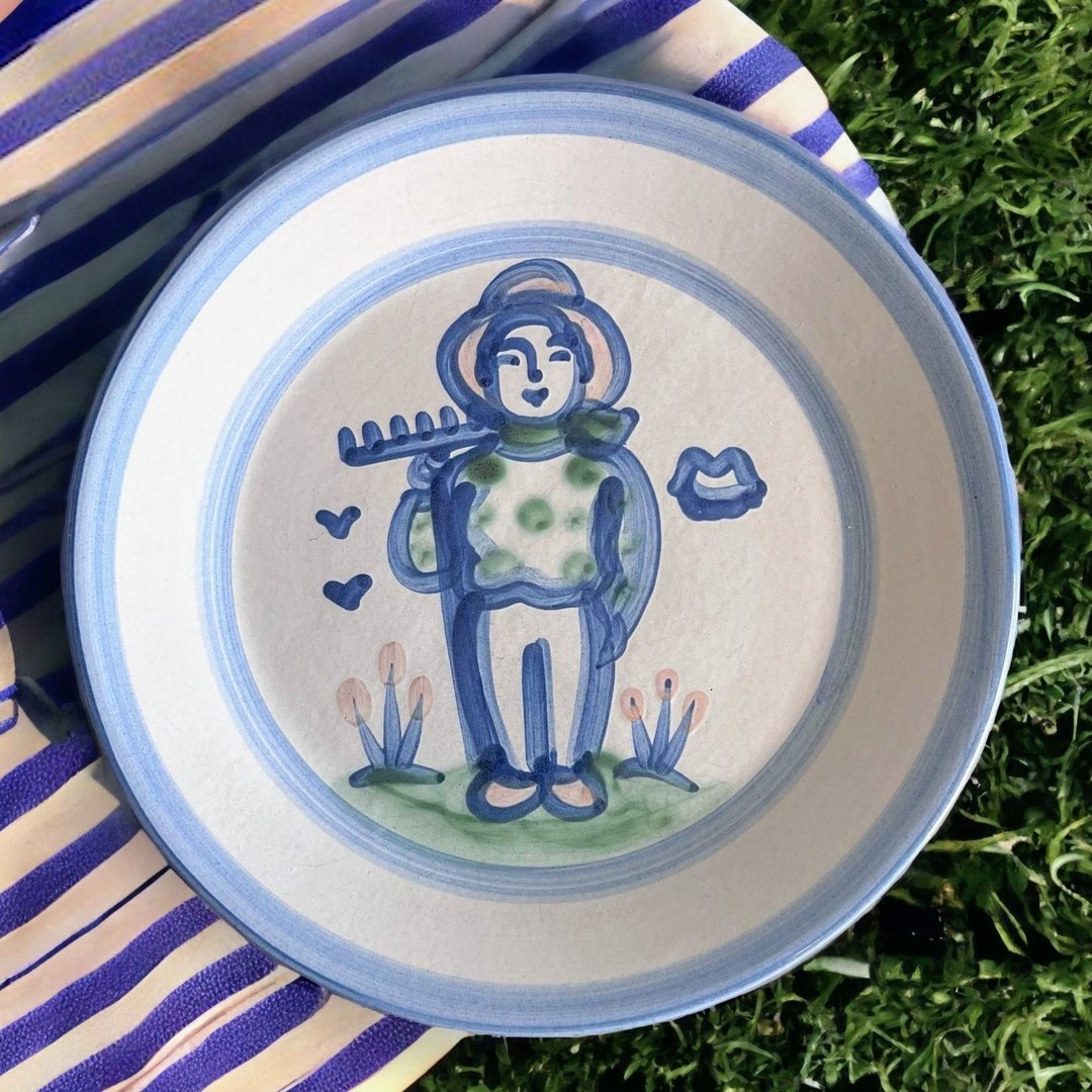Vintage MA Hadley Country Scenes Farmer Dinner Plate 11" Signed | Over ...
