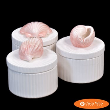 Set of 3 Shell Fitz and Floyd Trinket Boxes | Circa Who - West Palm Beach, FL | ATTIC