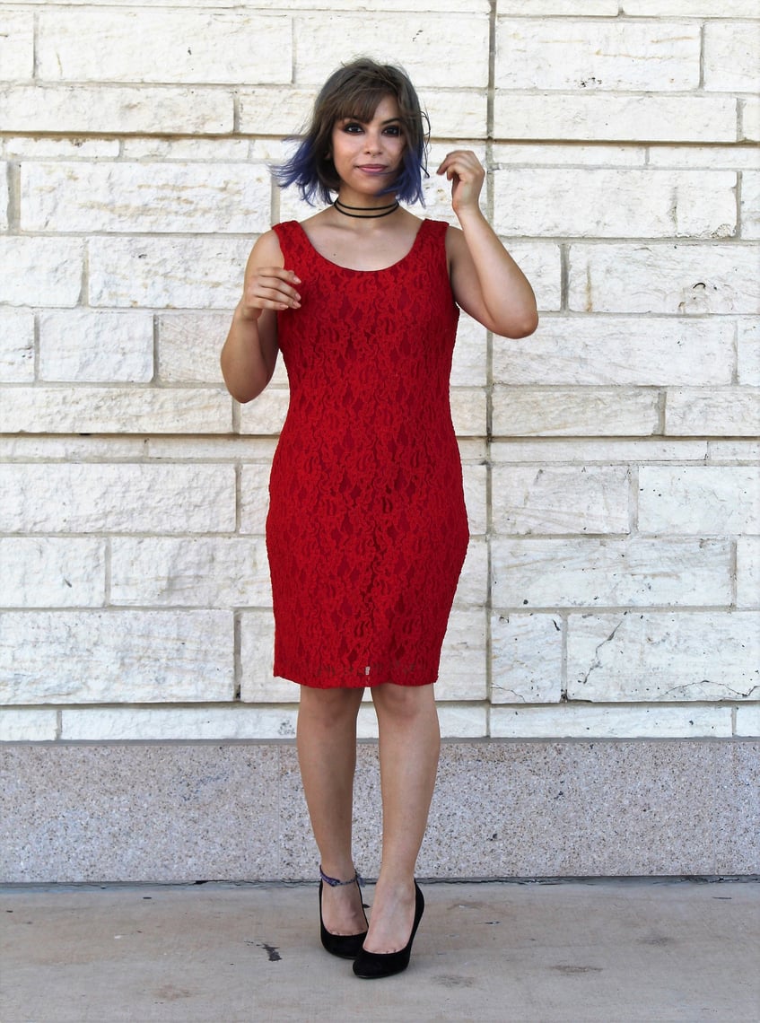 Vintage 1980s Sheath Dress, Diamond's Run By Wayne Diamond, Red ...