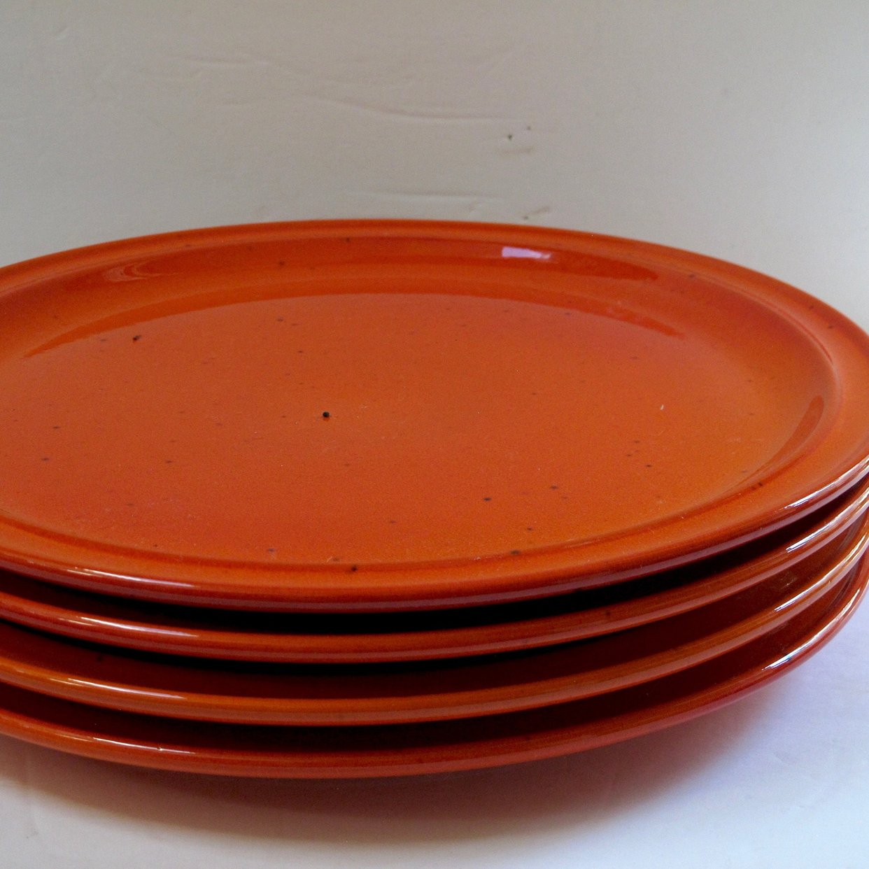 12" West German Pottery Plates Mid Century Modern Orange | All Things ...
