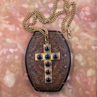 Victorian Cross with Scottish Banded Agate | Pippin Vintage Jewelry ...