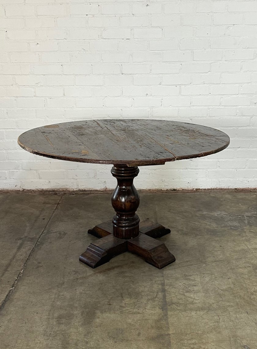 Vintage Rustic Pedestal Dining table | Vintage On Point | Los Angeles, CA