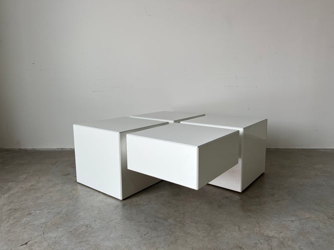 80's Postmodern Modular Square Coffee Table | Miami Vintage Decor | Miami, FL